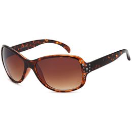 Sonnenbrille styleBREAKER "Sonnenbrille Schmetterlingsform mit Strass", Damen, braun (gestell braun demi, glas braun verlauf), Modisch, Sonnenbrillen Sonnenbrille