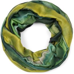 Loop styleBREAKER "Bunter Loop Aquarell Farbverlauf Streifen", Damen, gr&uuml;n (dunkelgr&uuml;n, gr&uuml;n), Obermaterial: 100% Viskose CV., Modisch, Modet&uuml;cher Loop