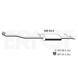 Ernst Mittelschalld&auml;mpfer 390040 f&uuml;r Mercedes