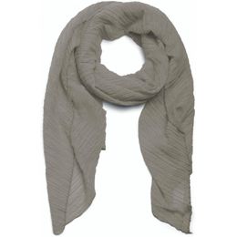 Schal styleBREAKER "Gekreppter Unifarbener Schal", Damen, grau, Obermaterial: 50% Viskose CV. 50% Baumwolle CO., Modisch, Modet&uuml;cher Schal