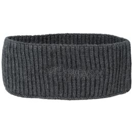 Stirnband styleBREAKER "Strick Stirnband Rippenmuster", Damen, grau (dunkelgrau meliert), Obermaterial: 100% Polyester PES., Modisch, M&uuml;tzen Stirnband