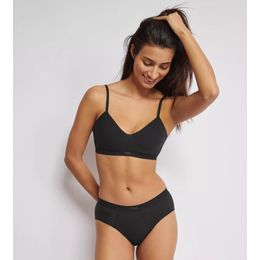 Schalen-BH Sloggi "EVER Ease", Damen, Gr. L, N-Gr, schwarz, Single Jersey, Obermaterial: 50% Baumwolle, 39% Polyester, 11% Elasthan, unifarben, BHs Schalen-BH, temperaturausgleichend, V-Ausschnitt, weich, Baumwollmischung