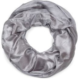 Loop styleBREAKER "Seidiger Einfarbiger Loop", Damen, grau, Obermaterial: 100% Viskose CV., Modisch, Modet&uuml;cher Loop