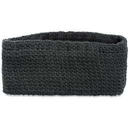 Stirnband styleBREAKER "Einfarbiges Stirnband in feiner H&auml;kel Optik", Damen, grau (anthrazit), 100% Polyacryl PAN. Futter: 100% Polyester PES., Modisch, M&uuml;tzen Stirnband