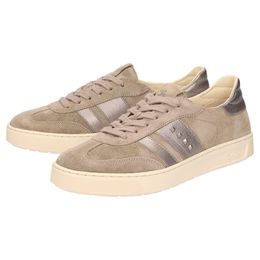 Sneaker Sioux "Maites sneaker 005", Damen, Gr. 37 (UK 4), beige, Obermaterial: 50% Kalbsveloursleder CAVL. 50% Ziegenveloursleder GOVL. 100% Gummi rubber., Schuhe Sneaker