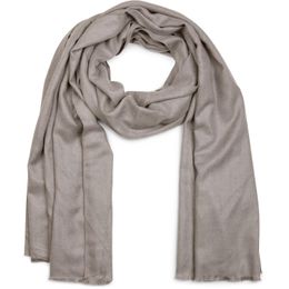 Schal styleBREAKER "Unifarbener Schal mit Fransen", Damen, grau, Obermaterial: 100% Viskose CV., Modisch, Modet&uuml;cher Schal