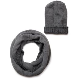 styleBREAKER "Strick Loop und Beanie Set" 2 Stk.