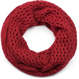 Strickschal styleBREAKER "Strick Loop Schal mit Loch Muster", Damen, rot (bordeaux, rot), Obermaterial: 100% Viskose CV., Modisch, Modet&uuml;cher