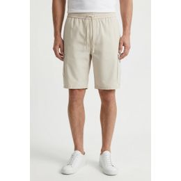 Shorts BOSS Green "S Urbanex-Cargo", Herren, Gr. 50, N-Gr, light beige272, Web, Obermaterial: 100% Elastomultiester, regular fit, Hosen Shorts, mit Cargotaschen Cargohose Stretchhose Businesshose Anzughose