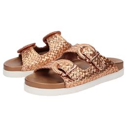 Pantolette Sioux "Jamescha-701", Damen, Gr. 42UK8, orange, Obermaterial: 100% Ziegenleder goatskin. 100% Gummi rubber., Schuhe Pantolette