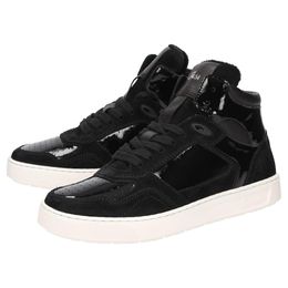 Stiefelette Sioux "Maites sneaker 002", Damen, Gr. 41 (UK 7), schwarz, Obermaterial: 40% Kalbsveloursleder CAVL. 30% Kalbslackleder CAPA. 30% Lammnappaleder LANA. 100% Gummi rubber., Schuhe Stiefelette
