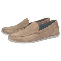 Slipper Sioux "Rodimiro-700", Herren, Gr. 41.5 (UK 7 1/2), braun (hellbraun), Obermaterial: 100% Kalbsveloursleder CAVL. 100% Gummi rubber., Schuhe Slipper