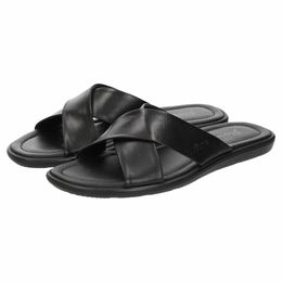 Pantolette Sioux "Minago", Herren, Gr. 42UK8, schwarz, Obermaterial: 100% Lammnappaleder LANA. 100% Polyurethan PU., Schuhe Pantolette