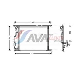 AVA QUALITY COOLING Kondensator, Klimaanlage msa5280 f&uuml;r Mercedes