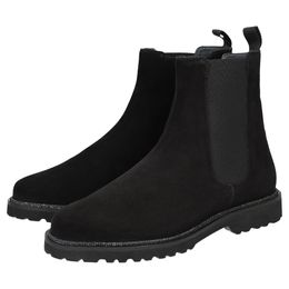 Stiefelette Sioux "Meredith-745-H", Damen, Gr. 35 (UK 3), schwarz, Obermaterial: 100% Lammveloursleder LAVL. 100% Gummi rubber., Schuhe Stiefelette