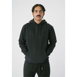 Kapuzensweatshirt Cleptomanicx "Ligull", Herren, Gr. L, schwarz, 100% Baumwolle, meliert, normal, ohne Ausschnitt, Sweatshirts, mit lockerem Schnitt