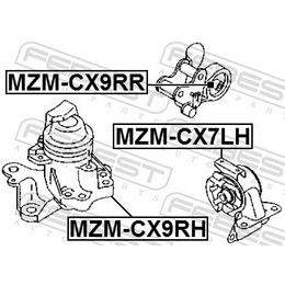 FEBEST Lagerung, Motor mzmcx9rr hinten f&uuml;r MAZDA