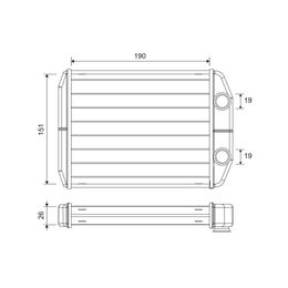 Valeo W&auml;rmetauscher, Innenraumheizung 811622 f&uuml;r ABARTH