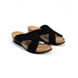 BACKSUN Keilpantoletten "Itaga" in Schwarz - 53% | Gr&ouml;&szlig;e 38 | Damen-pantoletten