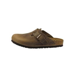 Birkenstock Leder-Clogs "Boston" in Braun - Weite S - 15% | Gr&ouml;&szlig;e 35 | Damen-pantoletten