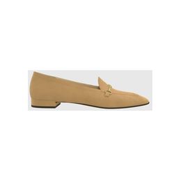 H&ouml;gl H&ouml;gl Leder-Mokassins "Close" in Beige - 54% | Gr&ouml;&szlig;e 37 | Damen-schuhe-halbschuhe