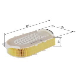 Bosch Luftfilter f026400599 Filtereinsatz 80mm f&uuml;r BMW