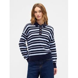 GAP Poloshirt in Dunkelblau/ Hellblau - 55% | Gr&ouml;&szlig;e XXL | Damen-tops