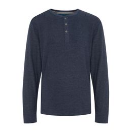 Langarmshirt Blend "Langarmshirt BHBhnoble", Herren, Gr. M, blau (marineblaus), Obermaterial: 60% Baumwolle CO. 40% Polyester PES., Shirts Langarmshirt