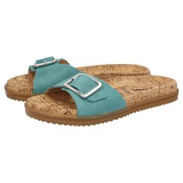 Pantolette Sioux "Aoriska-705", Damen, Gr. 42UK8, blau (hellblau), Obermaterial: 100% Kalbsleder CAL. 100% Gummi rubber., Schuhe Pantolette