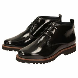 Schn&uuml;rstiefelette Sioux "Meredith-702-H", Damen, Gr. 39 (UK 5 1/2), schwarz, Obermaterial: 100% Kalbslackleder CAPA. 100% Gummi rubber., Schuhe Schn&uuml;rstiefelette