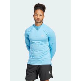 Adidas Trainingslongsleeve "GYM+" in Hellblau - 60% | Gr&ouml;&szlig;e XL | Herren-sportshirts