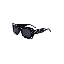Carolina Herrera Damen-Sonnenbrille in Schwarz/ Dunkelblau - 72% | Gr&ouml;&szlig;e 50 | Damen-brillen