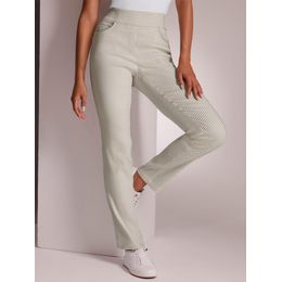 Webhose CREATION L PREMIUM, Damen, Gr. 18, Kurzgr&ouml;&szlig;en, sesam, wei&szlig;, gemustert, 43% Lyocell, 42% Polyester, 11% Polyamid, 4% Elasthan, gemustert, mehrfarbig, Hosen