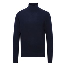 Rollkragenpullover Casual Friday "Strickrollkragenpull CFKarl", Herren, Gr. L, blau (navy blazer), Obermaterial: 80% Wolle WO. 20% Polyamid PA., Pullover Rollkragenpullover