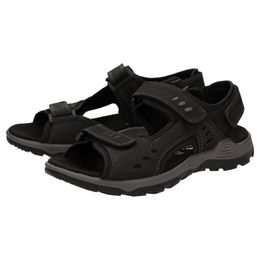 Sandale Sioux "Oneglio-702", Herren, Gr. 41 (UK 7), schwarz, Obermaterial: 100% Kalbsnubukleder CANU. 100% Polyurethan PU., Schuhe Sandale