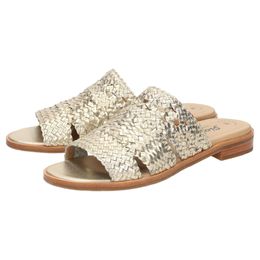 Pantolette Sioux "Cosinda-703", Damen, Gr. 36 (UK 3 1/2), gelb, Obermaterial: 100% Ziegenleder goatskin. 100% Gummi rubber., Schuhe Pantolette