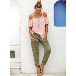 Carmenbluse Inspirationen, Damen, Gr. 36, rosa (ros&eacute;), 100% Viskose, unifarben, Blusen