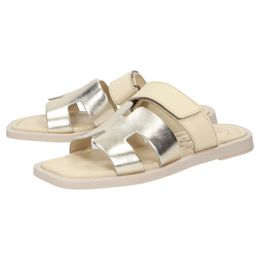 Pantolette Sioux "Molsirka-700", Damen, Gr. 36 (UK 3 1/2), gold, Obermaterial: 50% Ziegenleder goatskin. 50% Kalbsnappaleder CANA. 100% Gummi rubber., Schuhe Pantolette