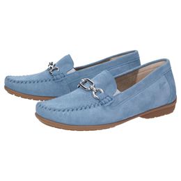 Slipper Sioux "Cortizia-737-H-SC", Damen, Gr. 39 (UK 5 1/2), blau, Obermaterial: 100% Kalbsveloursleder CAVL. 100% Gummi rubber., Schuhe Slipper