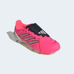 Fu&szlig;ballschuh adidas Performance "PREDATOR LEAGUE KIDS, FESTE B&Ouml;DEN, UMSCHLAGBARE ZUNGE", M&auml;dchen, Gr. 35, solar turbo, thermal chrome, core schwarz, Synthetik, Textil, Schuhe Fu&szlig;ballschuh, Au&szlig;ensohle f&uuml;r Rasen und feste B&ouml;den, f&uuml;r Jugendliche & Kinder