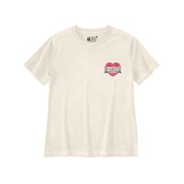 T-Shirt Carhartt "Heart", Herren, Gr. L, wei&szlig; (creme), Obermaterial: 60% Baumwolle CO. 40% Polyester PES., Shirts T-Shirt