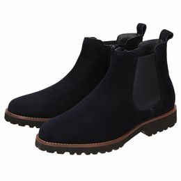 Stiefelette Sioux "Meredith-701-H", Damen, Gr. 35 (UK 3), blau (dunkelblau), Obermaterial: 100% Lammveloursleder LAVL. 100% Gummi rubber., Schuhe Stiefelette