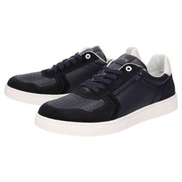 Sneaker Sioux "Tertulio-700-H", Herren, Gr. 39 (UK 5 1/2), blau (dunkelblau), Obermaterial: 50% Kalbsveloursleder CAVL. 50% Kalbsleder CAL. 100% Gummi rubber., Schuhe Sneaker