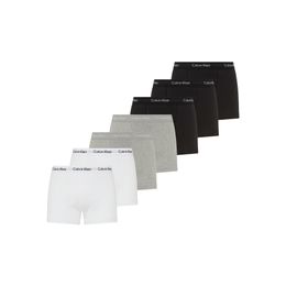 Trunk "TRUNK 7PK", Herren, Gr. L (52), 7 Stk., bunt (schwarz, grau, wei&szlig;), Jersey, Obermaterial: 95% Baumwolle, 5% Elasthan, Calvin Klein Underwear, k&ouml;rpernah, Unterhosen, Mit elastischem Bund
