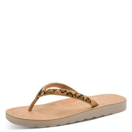 Zehentrenner Tamaris, Damen, Gr. 39, leo, Textil, Schuhe Zehentrenner, Dianette, Sommerschuh mit weichem Zehensteg
