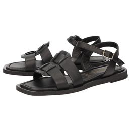 Sandale Sioux "Molsirka-702", Damen, Gr. 40 (UK 6 1/2), schwarz, Obermaterial: 100% Kalbsnappaleder CANA. 100% Gummi rubber., Schuhe Sandale