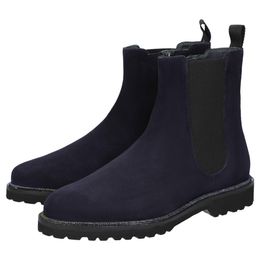 Stiefelette Sioux "Meredith-745-H", Damen, Gr. 36 (UK 3 1/2), blau (dunkelblau), Obermaterial: 100% Lammveloursleder LAVL. 100% Gummi rubber., Schuhe Stiefelette