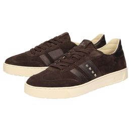 Sneaker Sioux "Maites sneaker 005", Damen, Gr. 37 (UK 4), braun (dunkelbraun), Obermaterial: 50% Kalbsveloursleder CAVL. 50% Ziegenveloursleder GOVL. 100% Gummi rubber., Schuhe Sneaker
