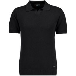 Poloshirt Ragman, Herren, Gr. L, schwarz, Feinstrick, Baumwolle, regular fit, ohne Ausschnitt, Shirts