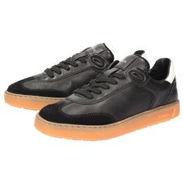 Sneaker Sioux "Tedroso-DA-705", Damen, Gr. 36 (UK 3 1/2), schwarz, Obermaterial: 50% Kalbsveloursleder CAVL. 50% Lammnappaleder LANA. 100% Gummi rubber., Schuhe Sneaker